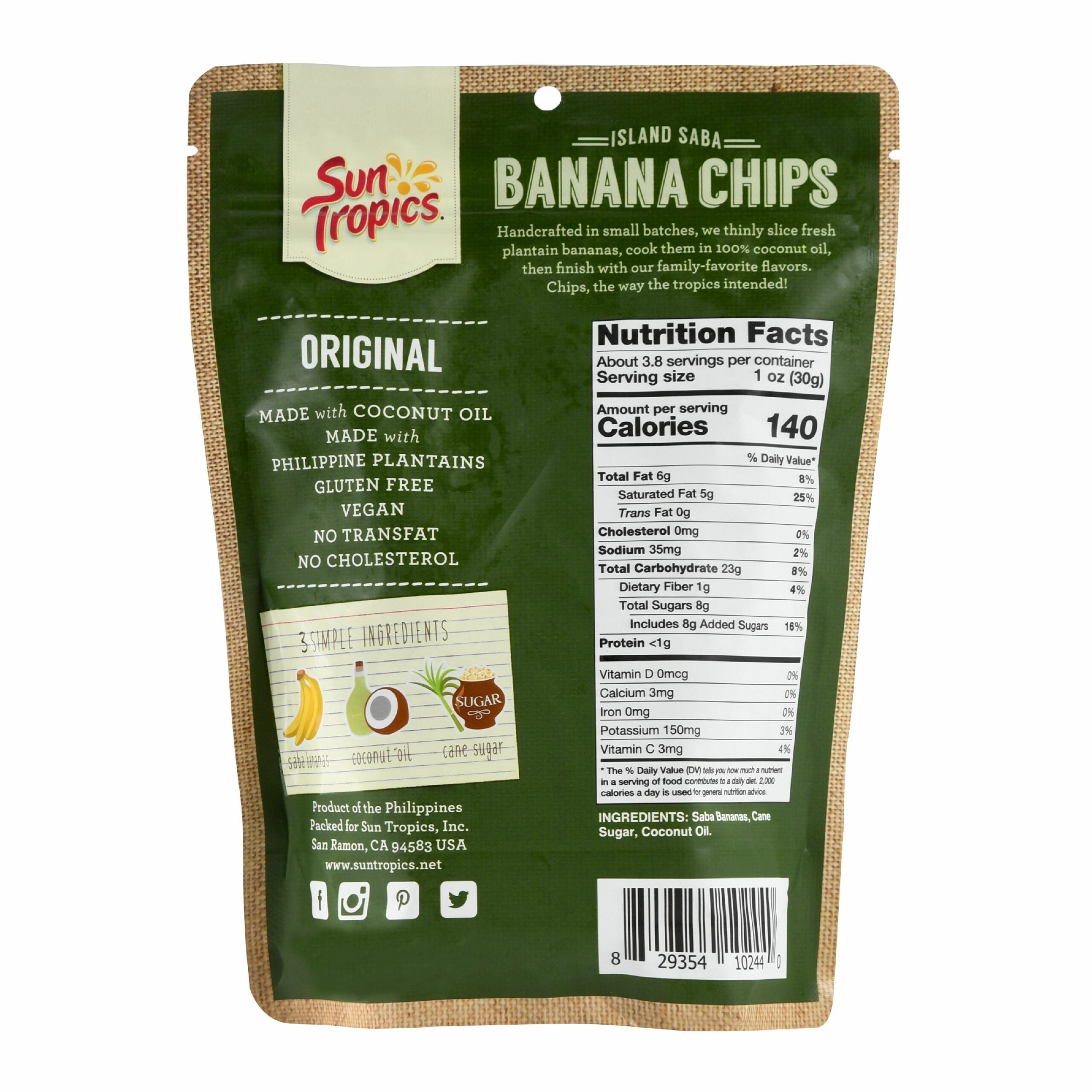 Sun Tropics - Island Saba Original Banana Chips, 6oz – We Got Groceries
